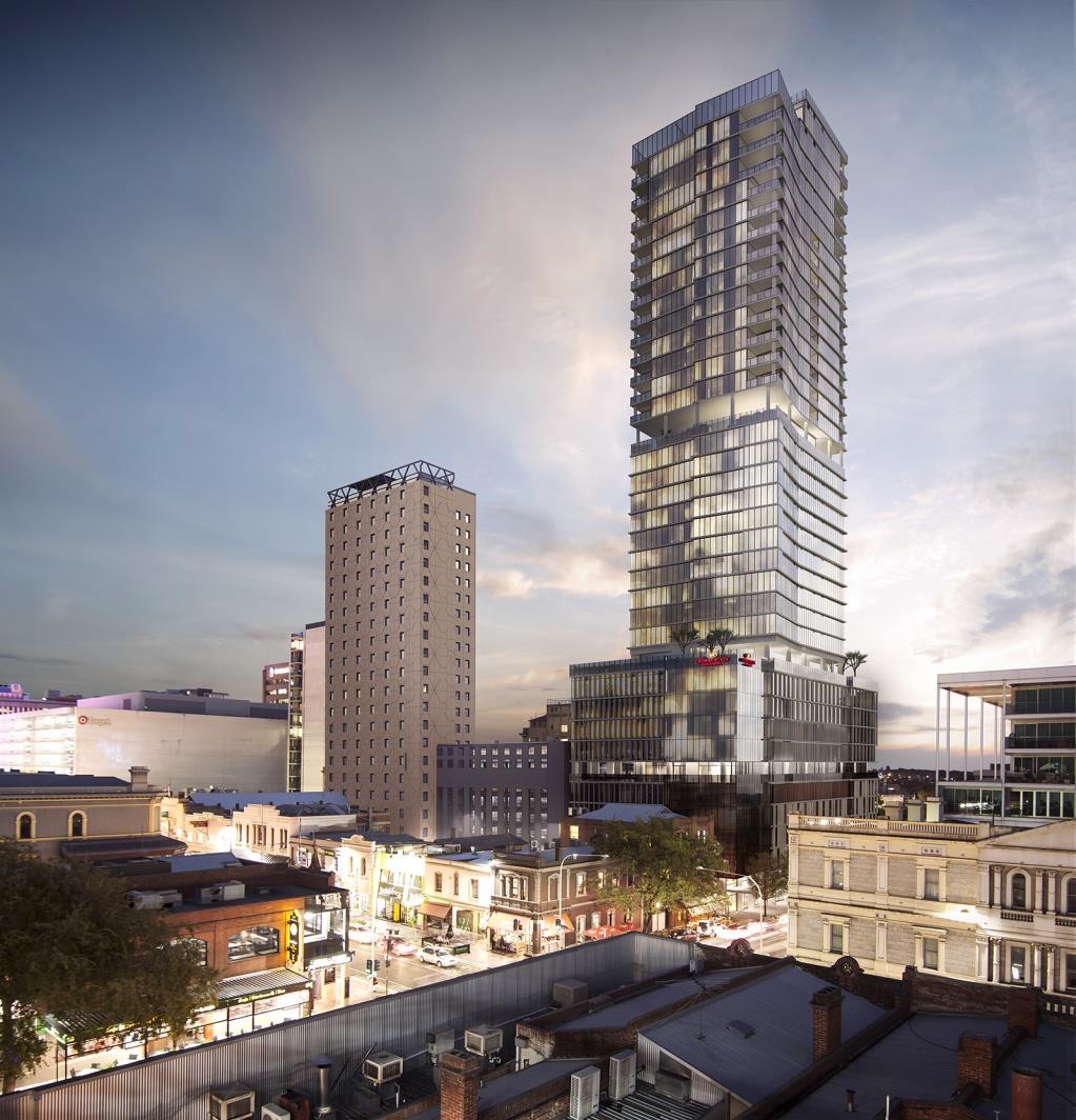 Adelaide’s tallest building celebrates 'topping out'